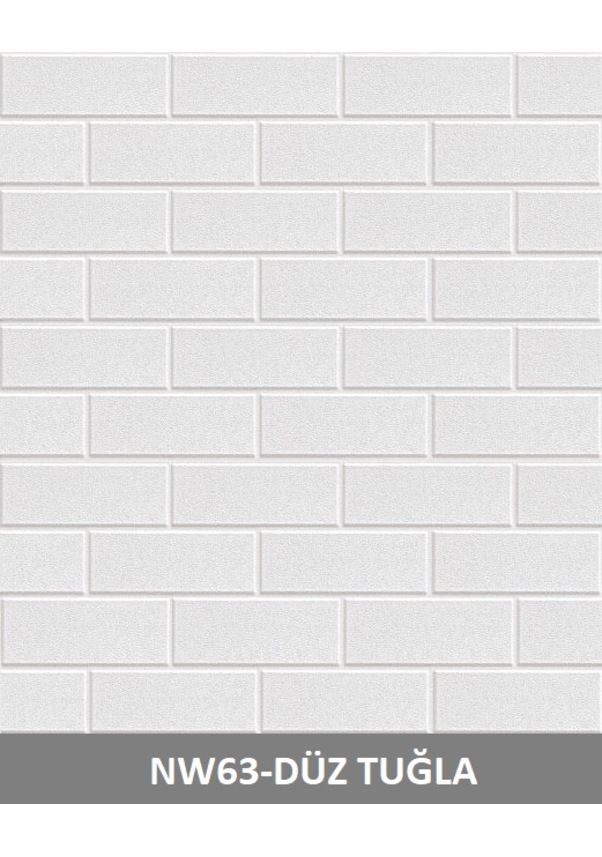 Nw63 Beyaz Sade Tuğla Kendinden Yapışkanlı Duvar Paneli Fiyatları ve ...