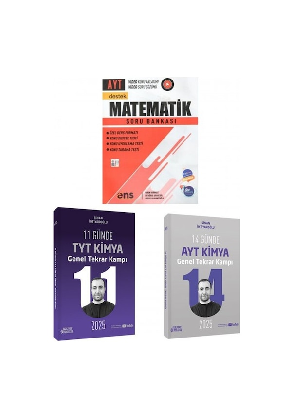 2025 Tyt Ayt Kimya Hızlı Tekrar Kamp Seti Sinan İhtiyaroğlu+ Ens Ayt Matematik Soru Fiyatları ve ...