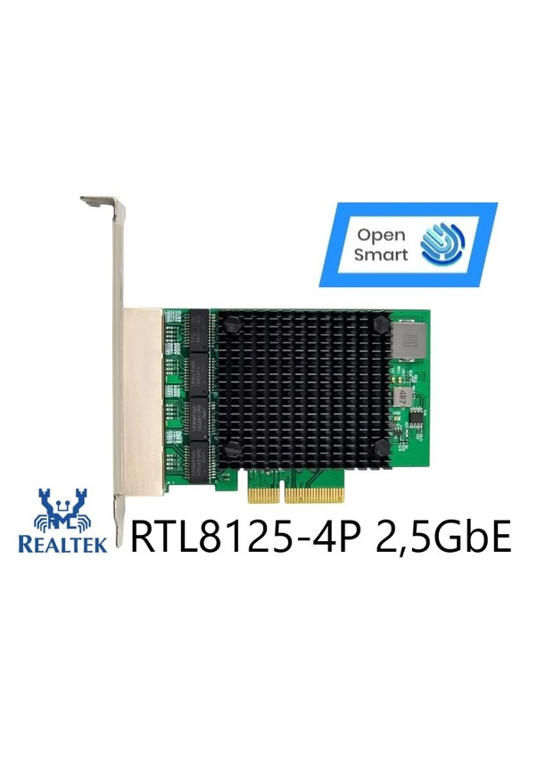 Open Smart 4 Port Realtek RTL8125B 2,5GbE Ethernet Kart - OPS7276 ...