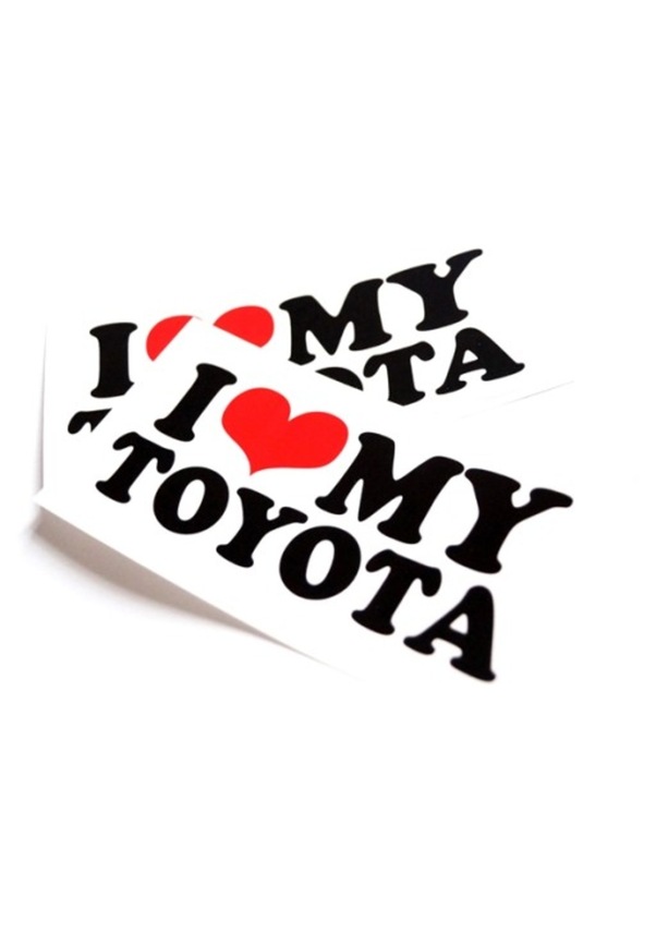 Oto Sticker I Love My Toyota Stickeri 1 Adet 17X10Cm Araba Etiket ...