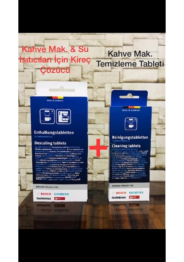 Kahve Mak. & Su Isıtıcıları İçin Kireç Çözücü Ve Temizleme Tablet ...