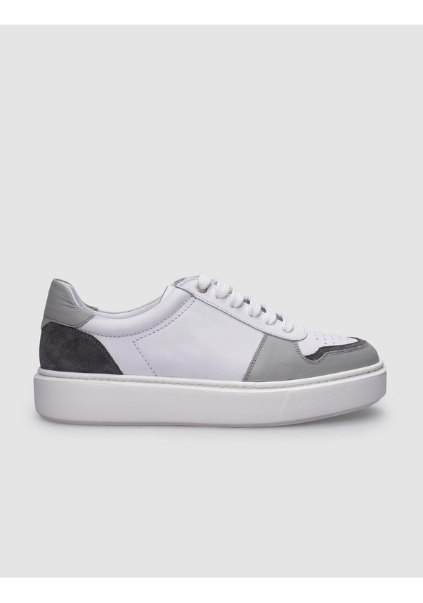 %100 Hakiki Deri Beyaz - Gri Erkek Sneaker Beyaz 43 Fiyatları ve ...