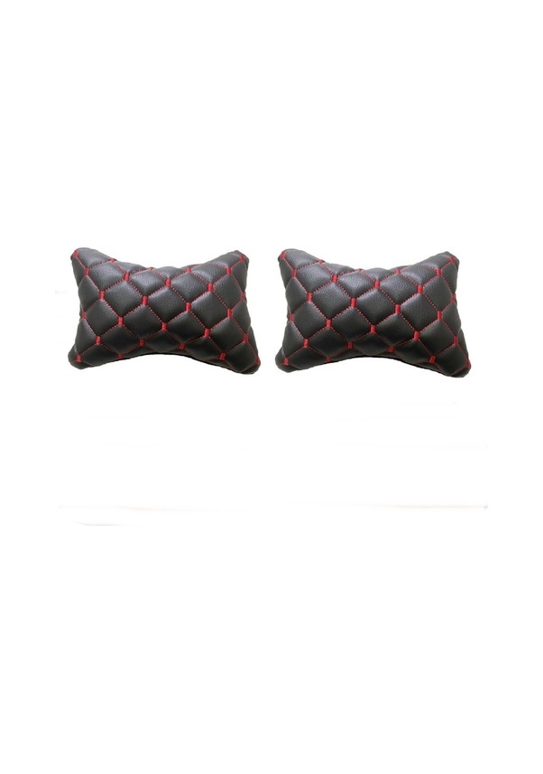 Citroen C15e Boyun Yastığı Boyunluk Siyah Deri Kırmızı Desen 2 Ad ...