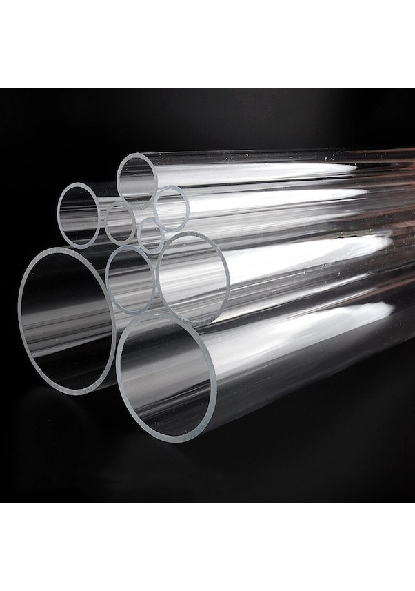 Pleksi Boru Çubuk Şeffaf Akrilik Plexiglass Boru Pleksiglas Tüp Dış Çap ...