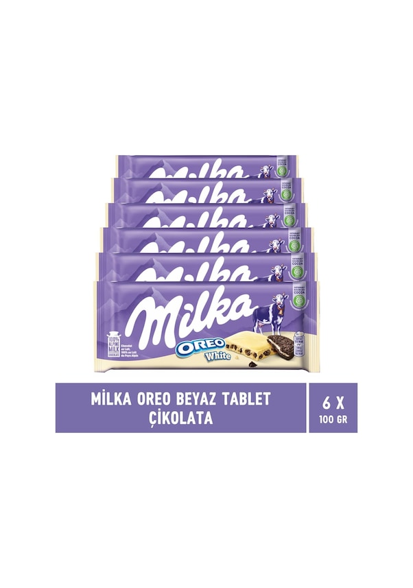 Milka Oreo Beyaz Tablet Çikolata 6 x 100 G Fiyatları ve Özellikleri