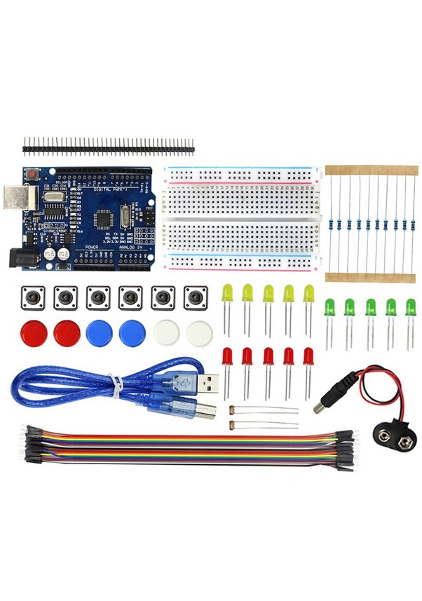 Arduino Uno R3 Başlangıç Seti 77 Parça Breadboard Direnç Buton ...