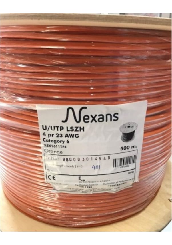 Nexans Cat6 500M 23AWG Utp %100 bakır Lszh Halogen Free Fiyatları ve ...