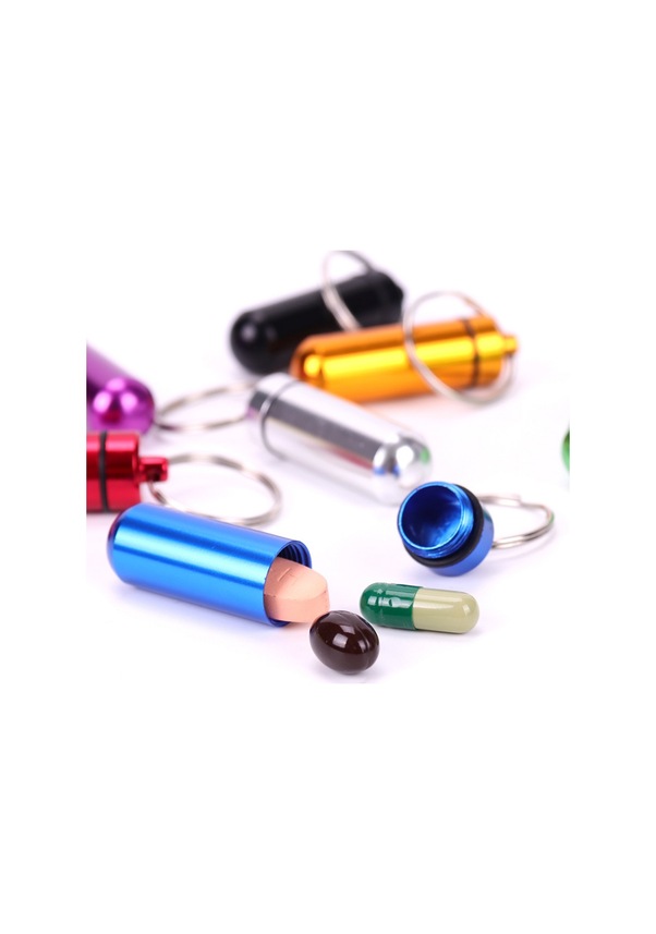 Taşınabilir Mini Su Geçirmez Alüminyum Hap Kutusu Kılıfları Konteyner ...