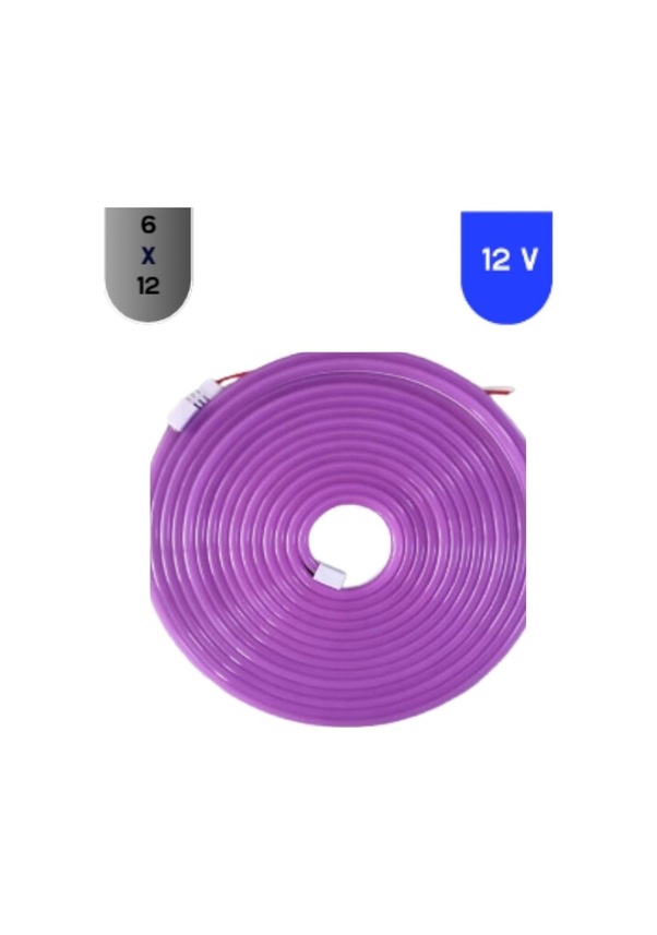 12 Volt 6x12 Mm 12 Ledli Esnek Neon Led Mor Işık 5 Metre Ip65 Fiyatları ...