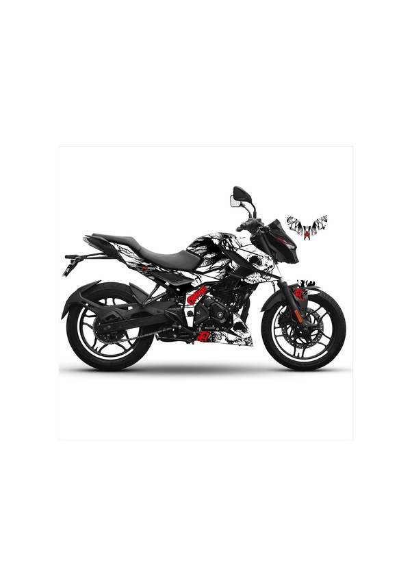 Bajaj N250 Leaf And Skull Tasarım Motosiklet Sticker Etiket Kaplama ...