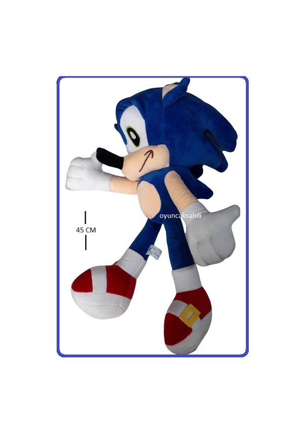 Sonıc Peluş 45Cm Büyük Boy Oyuncak Sonic Yurtdışı Kadife Sonik ...