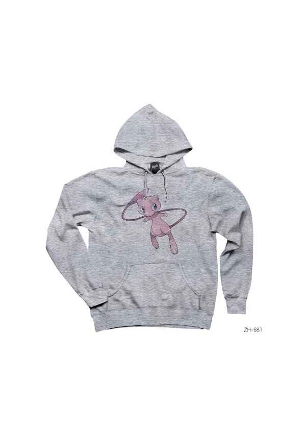 Pokemon Mew Gri Kapşonlu Sweatshirt Hoodie 2XL Fiyatları ve Özellikleri