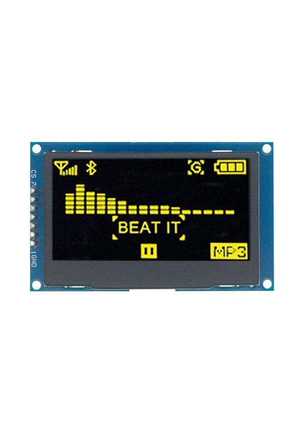 Arduino Uno R3 C51, Ssd1309, 7 Pin Spı/ııc I2c İçin Oled Lcd Sarı Ekran ...