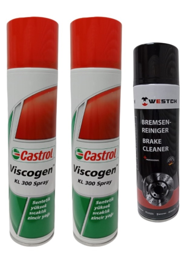 Castrol Viscogen Kl 300 Zincir Yağlama Sprey 400 Ml 2+1 Set Fiyatları ...
