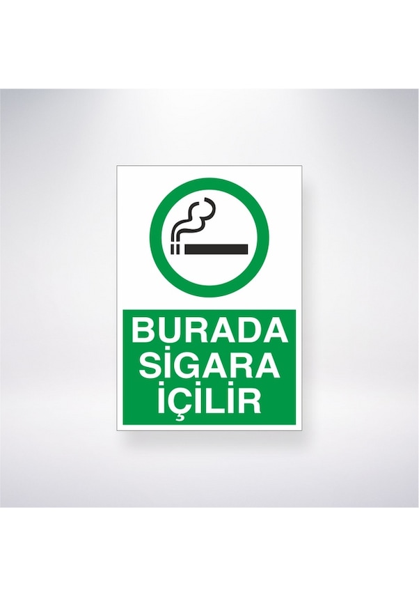 Burada Sigara İçilir 21x30cm Yapışkanlı Levha Fiyatları ve Özellikleri
