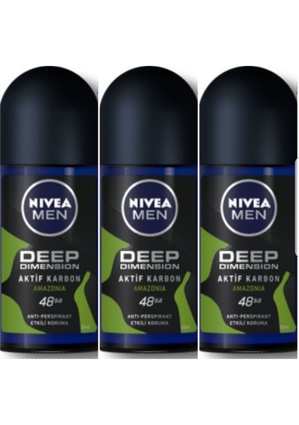 Nivea Men Deep Dimension Amazonia Aktif Karbon Erkek Roll-On Deodorant ...