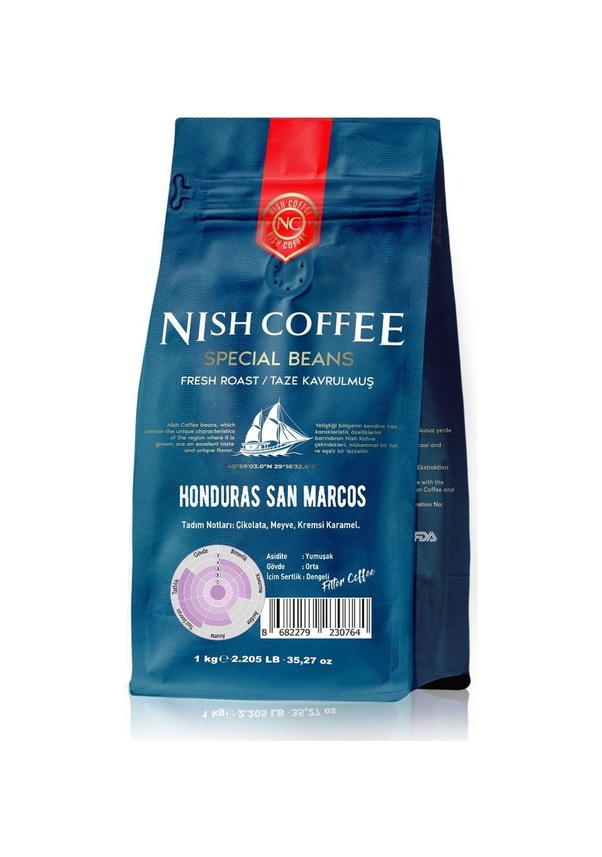 Nish Filtre Kahve Honduras San Marcos 1 KG Fiyatları ve Özellikleri