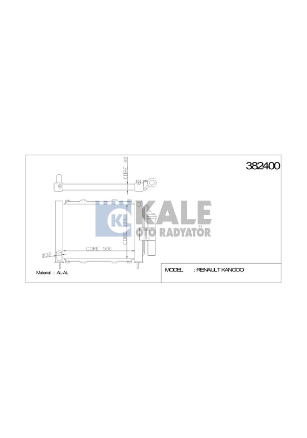 SU - KLİMA RADYATÖRÜ KANGOO 1.2 1.6 1.5dci 8200732379 382400 Fiyatları ...