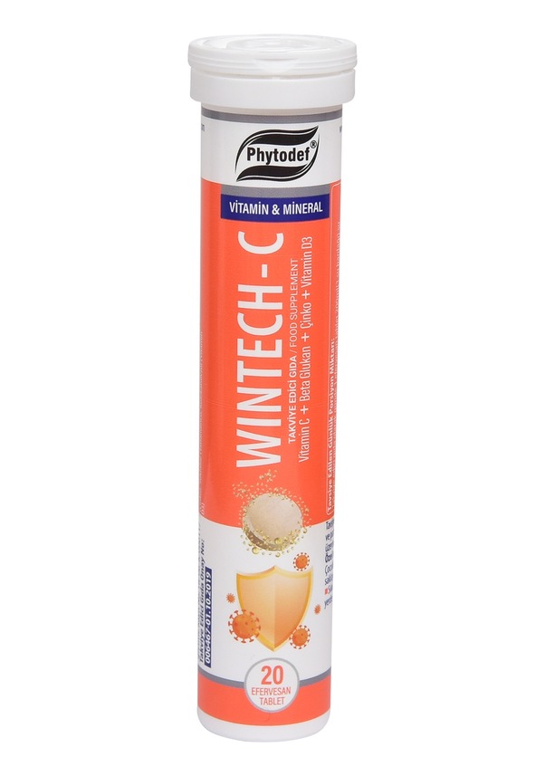 Phytodef Wintech C Beta Glukan Vitamin C Çinko Vitamin D3 20 Efervesan ...