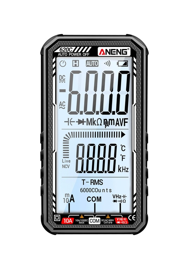 Yaozixa Aneng 620c Dijital Multimetre 6000 Sayım Gerçek Rms Transistör ...