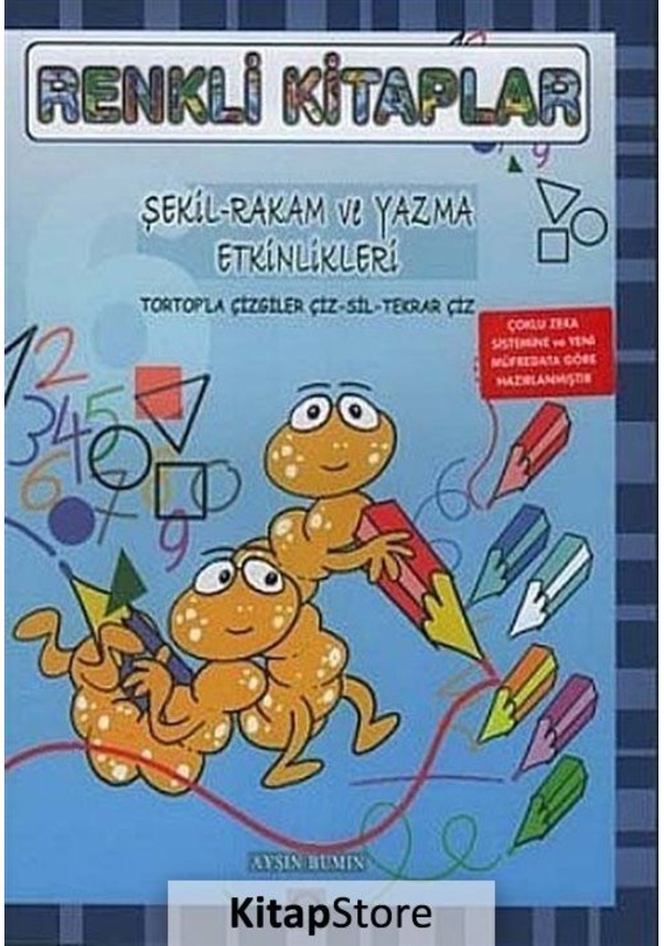 Renkli Kitaplar - 6 Şekil - Rakam ve Yazma Etkinlikleri / Ayşi ...