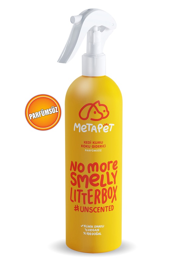 Metapet Doğal Kedi Kumu ve Tuvaleti Koku Giderici Sprey Parfümsüz Kokusuz Formül 400 ML ...