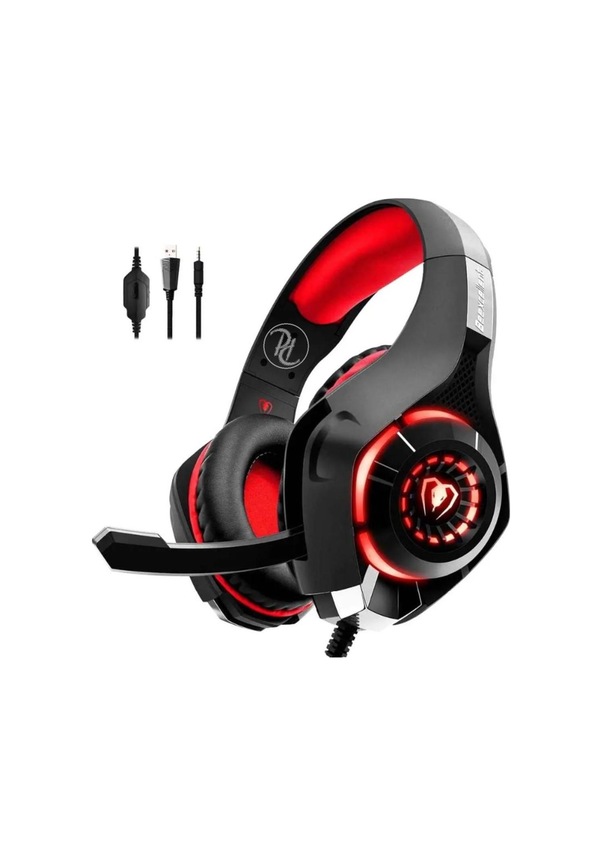 Beexcellent GM-1 Mikrofonlu Kablolu Oyuncu Kulaklığı Kırmızı - Siyah ...