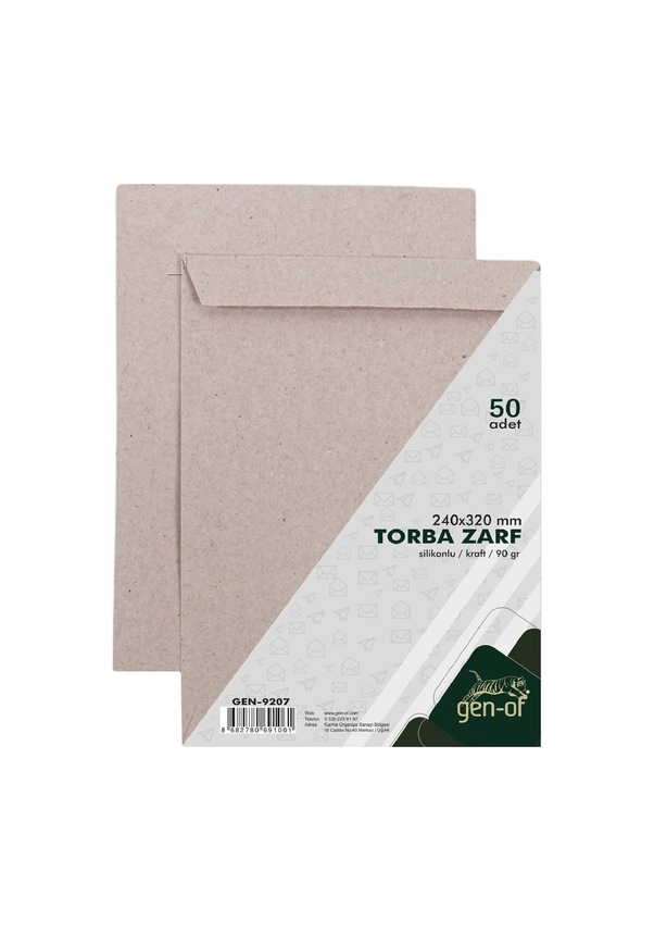 Gen-Of A4 Torba Zarf 24x32 CM Kraft 90 G Silikonlu 250 'Li Fiyatları ve ...