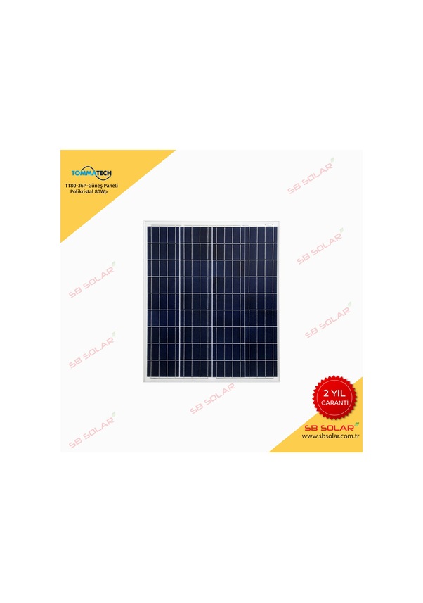 Tommatech Tt80-36P Güneş Paneli Polikristal 80Wp Fiyatları ve Özellikleri