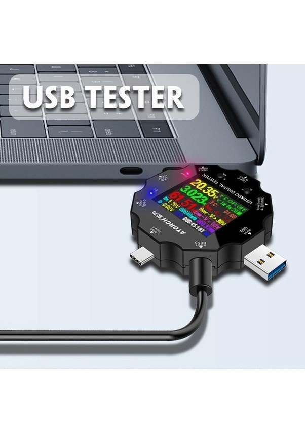 Yunjiwu Ud18 Usb 3.0 18in1 Test Cihazı - Dijital Voltmetre Ampermetre ...