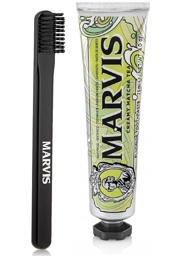 Marvis Creamy Matcha Tea Diş Macunu 75 ml ve Marvis Black Orta Sert Diş ...