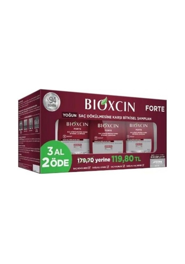 Bioxcin Forte Tüm Saç Tipleri İçin Şampuan 3 x 300 ML Fiyatları ve ...