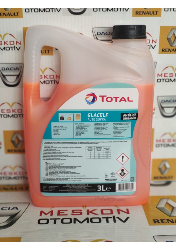 Total Glacelf Auto Supra Antifriz 3 Litre Üretim Ekim2021 Fiyatları ve ...