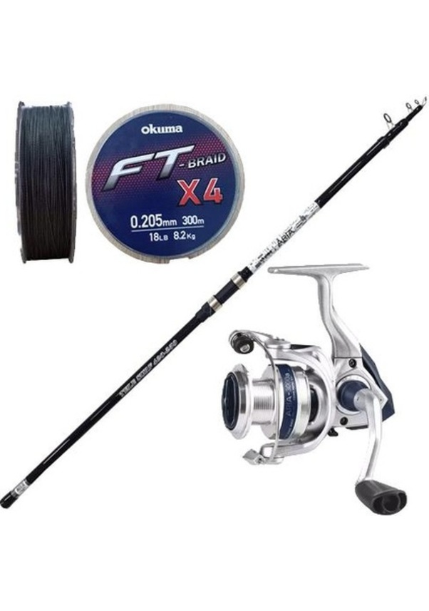 Yekoutdoor Okuma Surf Kamışı Seti Okuma Aria Tele Surf 4,20 Cm 100-250 Gr Surf Kamışı & Okuma ...