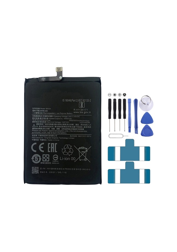 Cbtx Bm54 5000 Mah Li-polimer Pil Değiştirme Xiaomi Redmi Note 9 5g ...