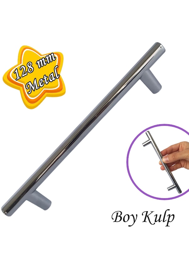 Boy Kulp Krom 128 Mm Kulp Mobilya Mutfak Dolabı Çekmece Dolap Kapak ...
