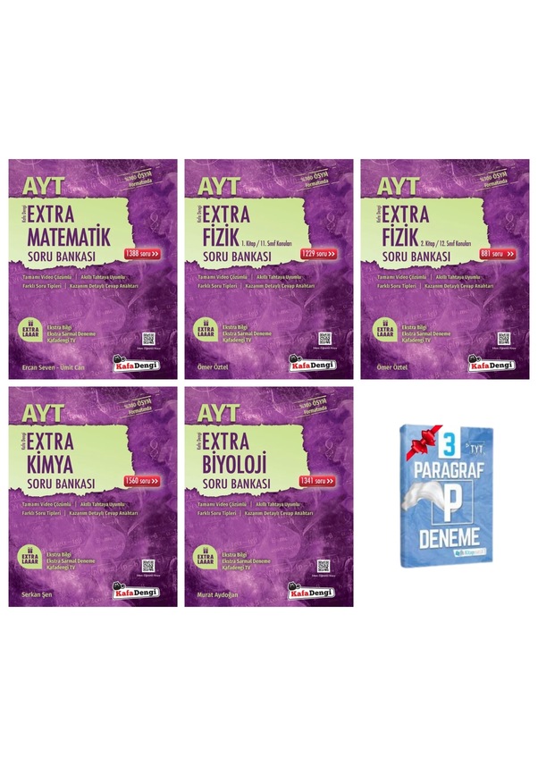 AYT Extra Matematik Fizik 1-2 Kitap Kimya ve Biyoloji Soru Banka Fiyatları ve Özellikleri