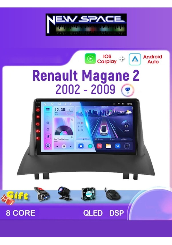 Renault Megane 2 Android 4gb Ram 64gb Rom 8 Çekirdek Carplay Multimedya ...