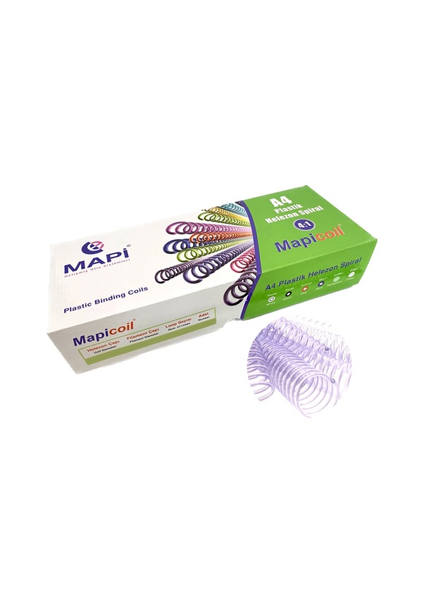 Mapicoil 4:1 Plastik Helezon Spiral 6mm Şeffaf 200 Ad. 48 Lop Fiyatları ...