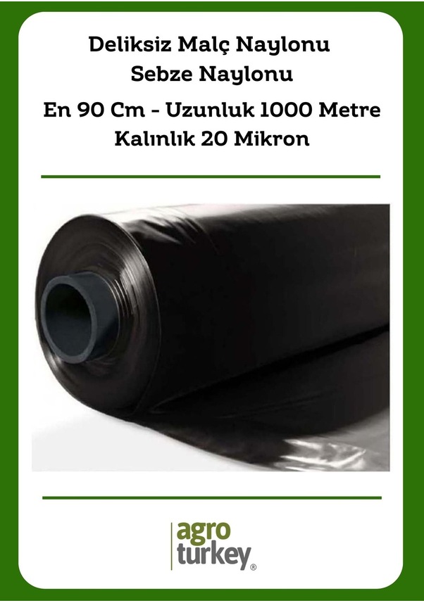Agro Turkey Deliksiz Malç Naylonu - Sebze Naylonu - En 90 CM - Kalınlık ...