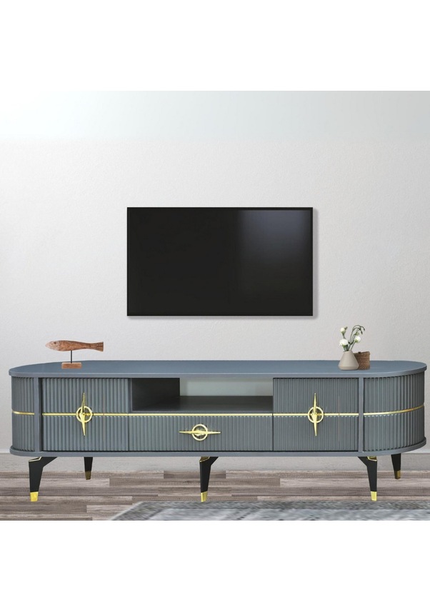 Duru Tv Sehpası - Antrasit Gold Antrasit - Gold Fiyatları ve Özellikleri