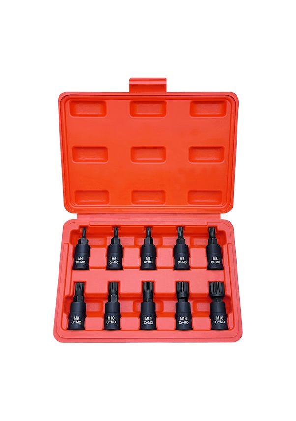 Xzn Triple Square Spline Bit Socket Seti, Premium Crmo Çelik 10 Parti ...