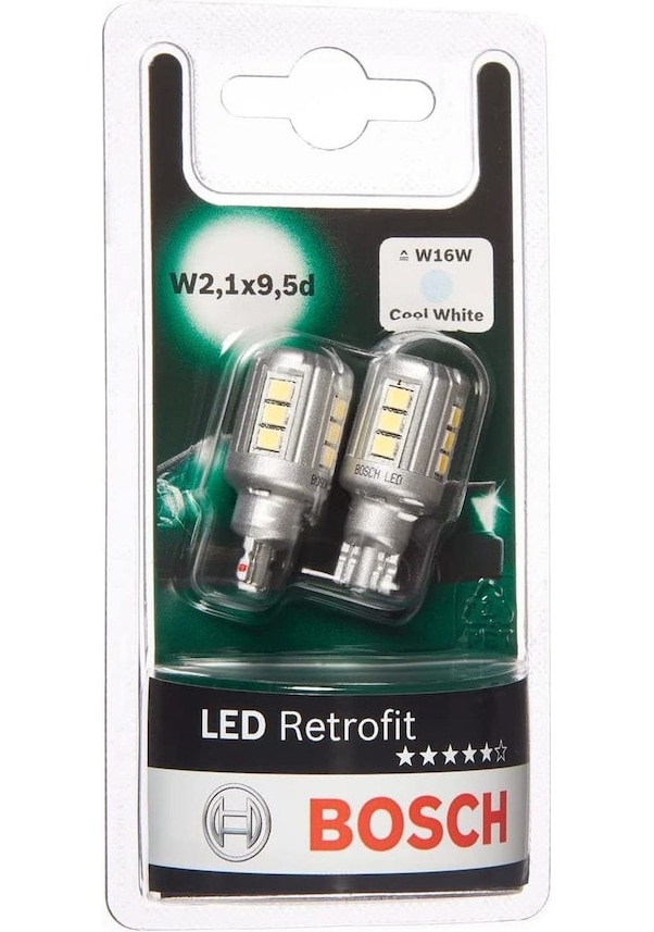 Bosch Led Retrofit W16W T15 Dipsiz Led Ampul 12V 6000K (W2,1x9,5d ...