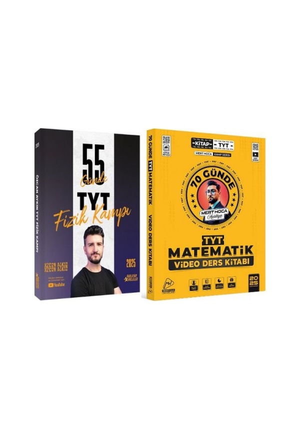70 Günde Tyt Matematik Video Ders Kitabı Mert Hoca + 55 Günde Tyt Fizik Kampı Özcan Akyın 2025 ...