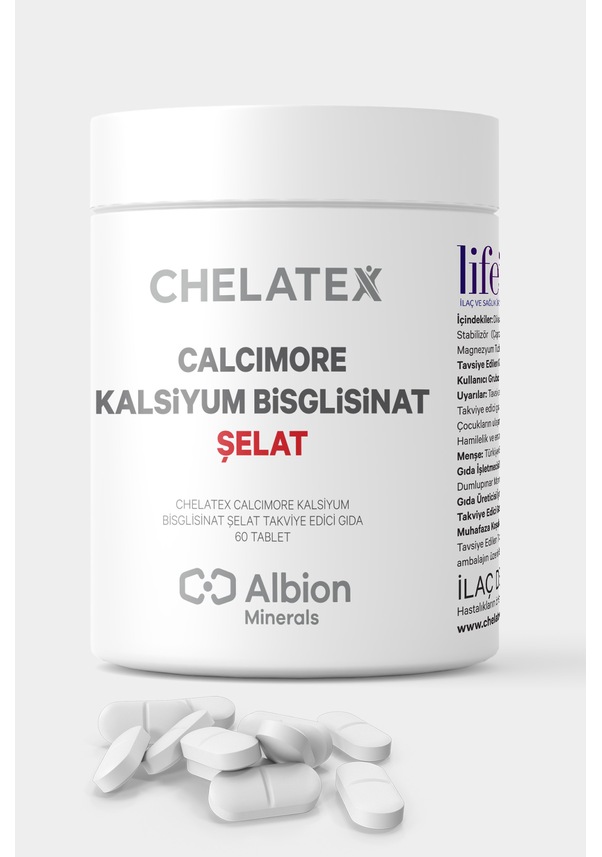 Chelatex Calcimore Kalsiyum Bisglisinat 60 Bitkisel Tablet Fiyatları ve ...