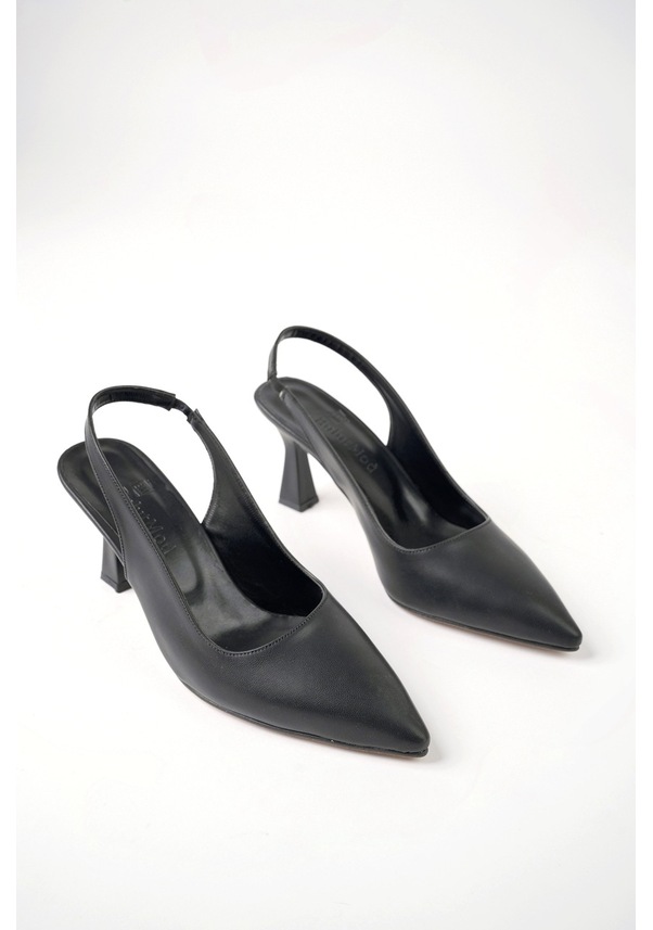 Bulutmod Kadın Sade Arka Lastikli Klasik Topuklu Ayakkab Siyah Deri 39 Fiyatları ve Özellikleri