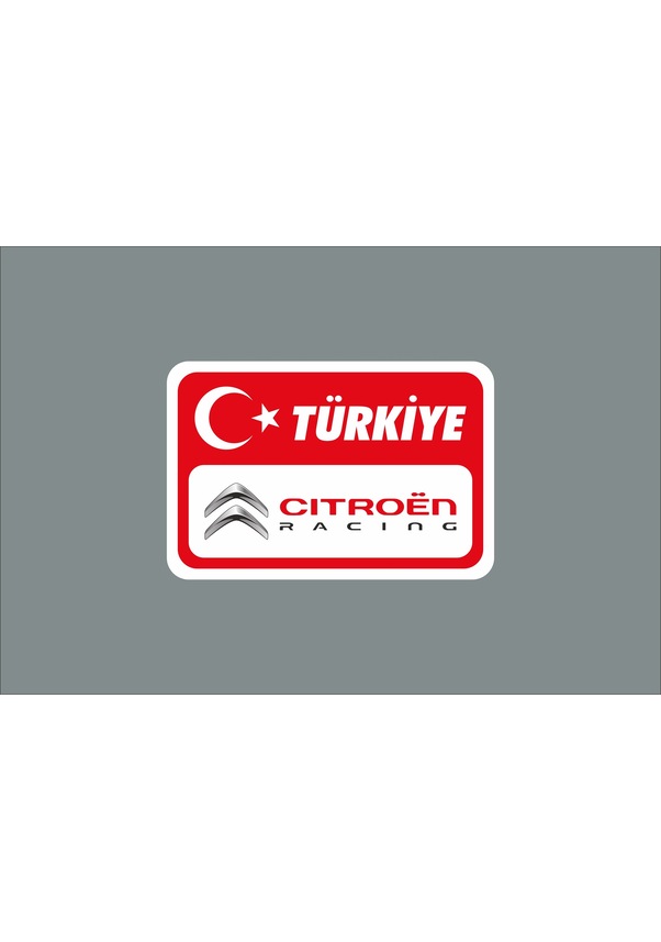 Araba Sticker Etiket Citroen Racing Türkiye Sticker Etiket 15x10cm ...