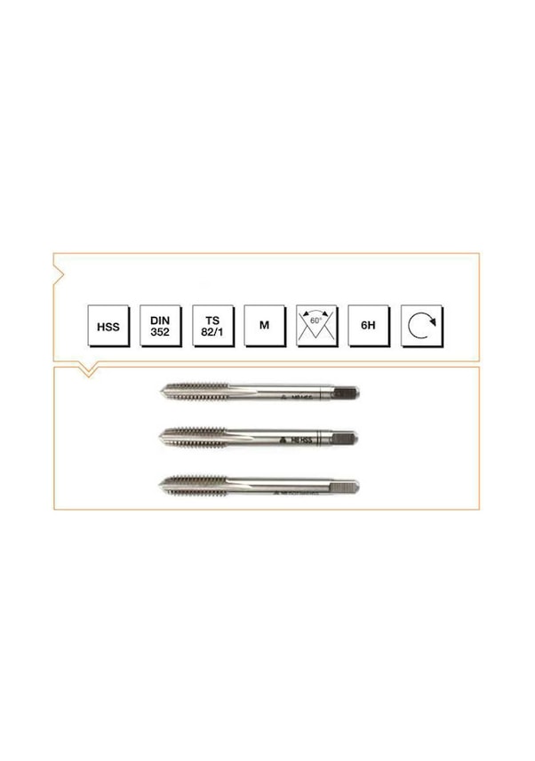 Makina Takım M24 HSS DIN 352 Metrik Normal Vidalı 3lü Takım Kılavuzu Fiyatları ve Özellikleri