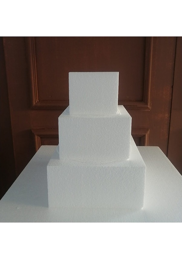 Strafor 3 Katlı Kare Maket Pasta (537902608) Ebat - 30 Cm X 20 Cm X 10 ...