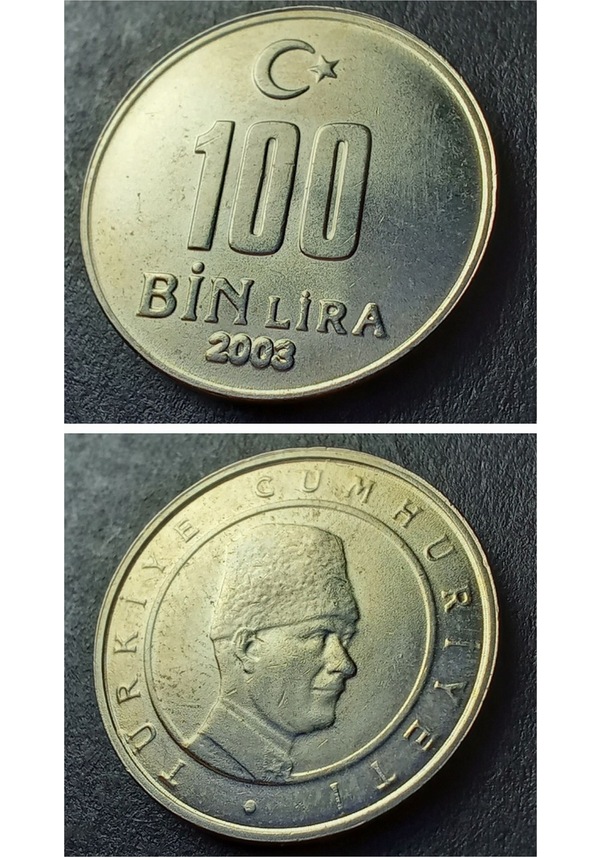 Escoines Koleksiyon 399636801559a18316 100 Bin Lira 2003 Ça/çil Eski ...